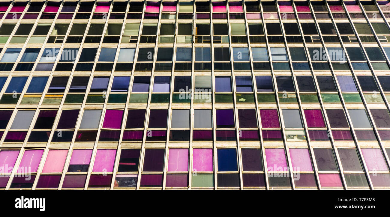 Colorful facade of a modern architecture building Stock Photo - Alamy