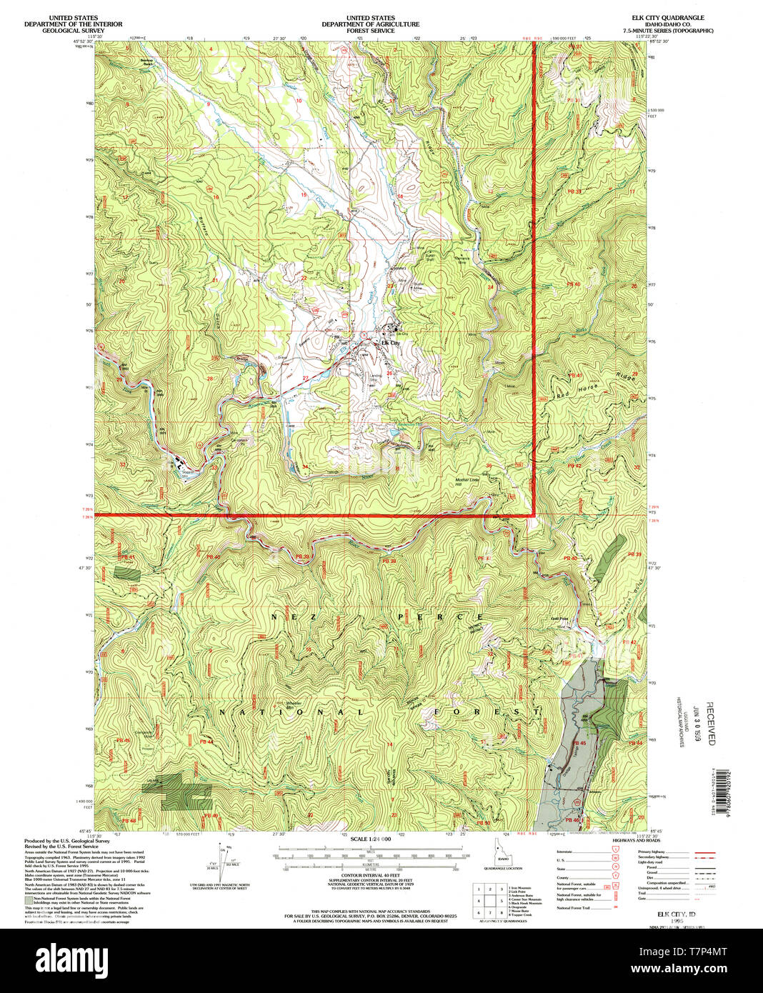 Map of elk city hi-res stock photography and images - Alamy