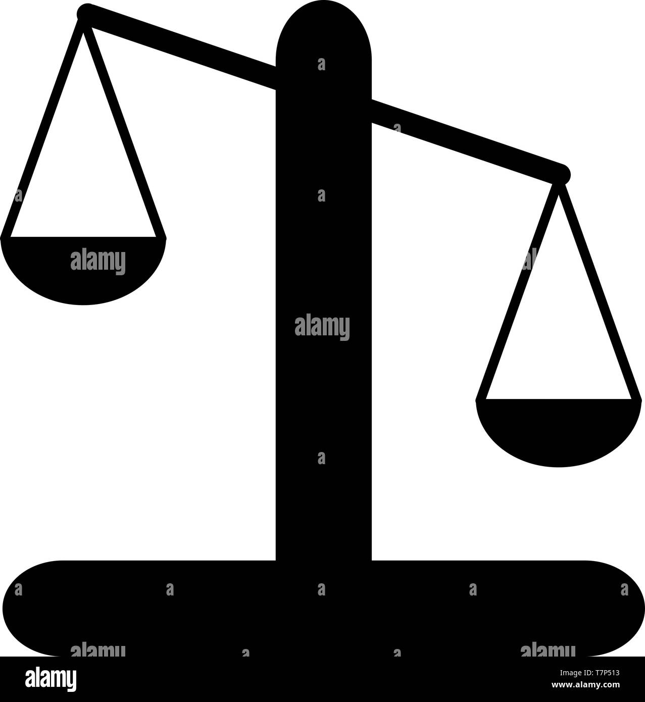 Scale Icon. Black Stencil Design. Vector Illustration Stock Vector ...