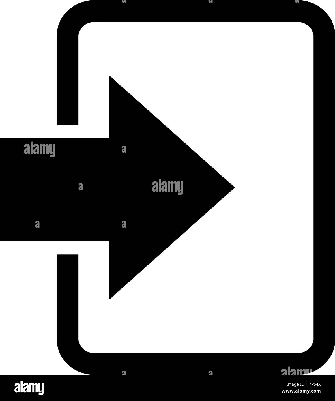 Enter push button icon vector Black and White Stock Photos & Images - Alamy