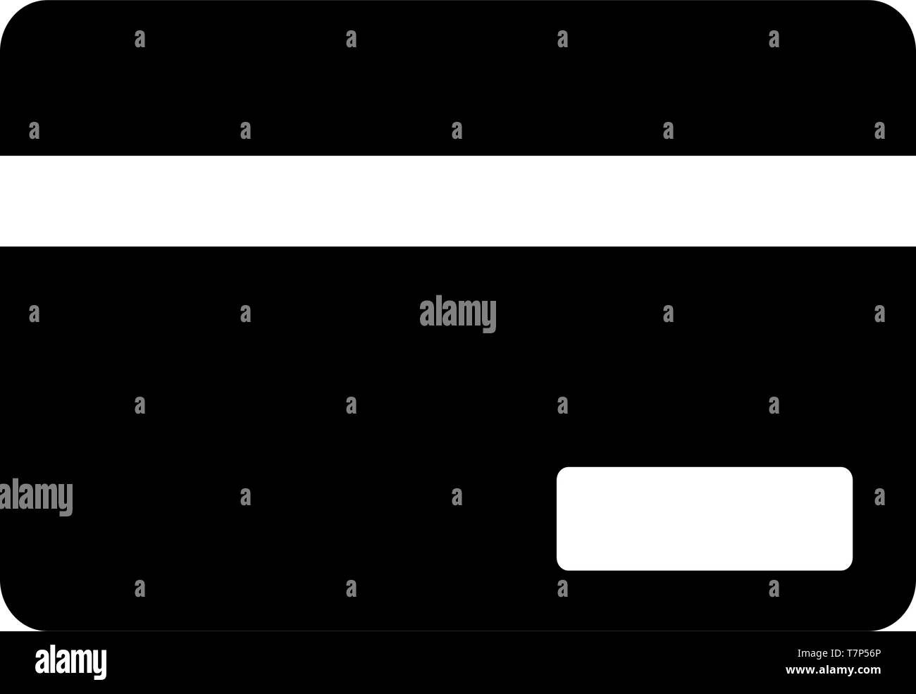 Credit Card Icon. Black Stencil Design. Vector Illustration Stock ...