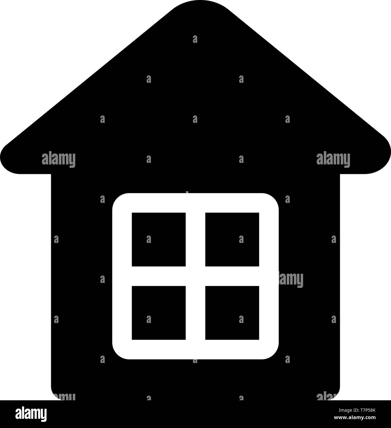 Home Icon. Black Stencil Design. Vector Illustration Stock Vector Image ...