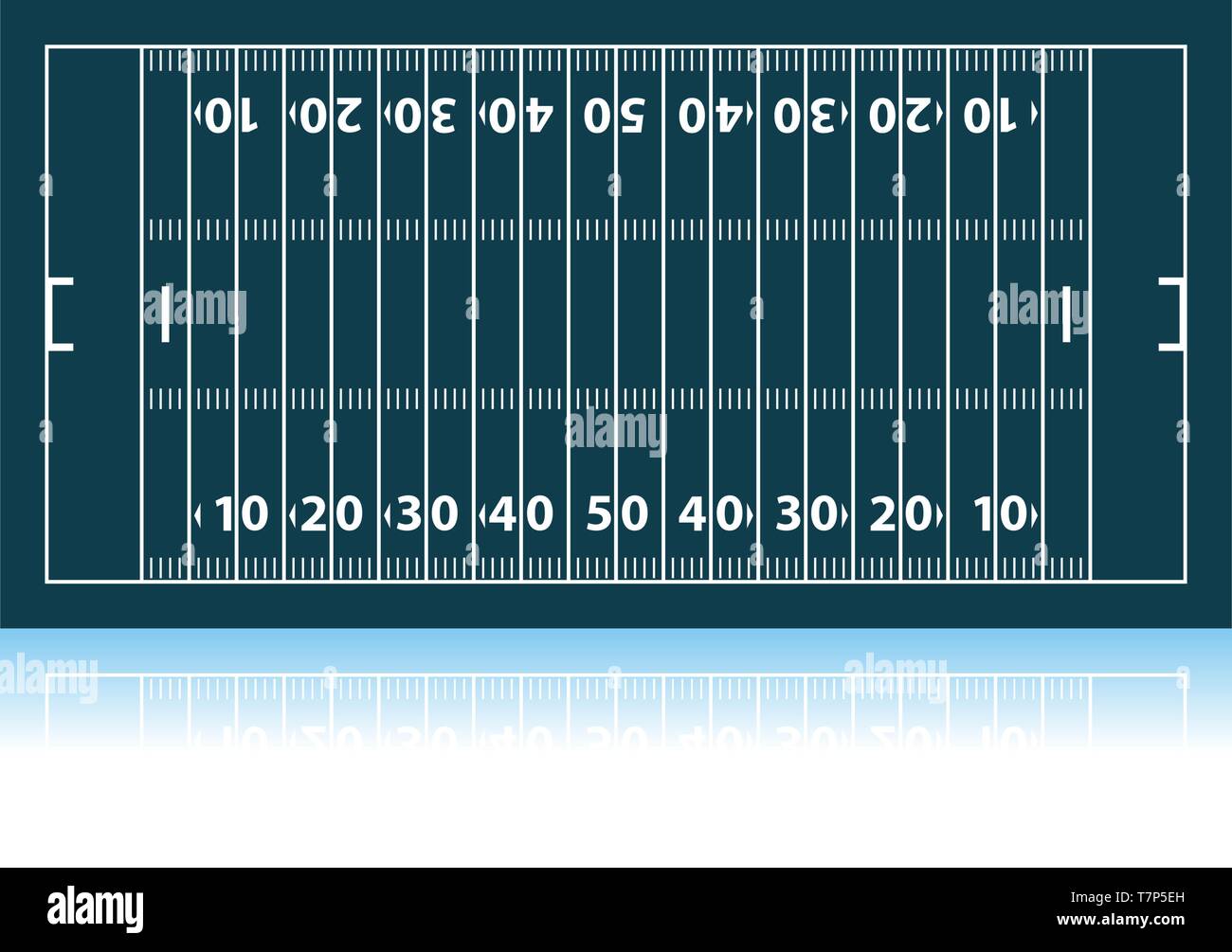 American Football Field Mark Icon. Shadow Reflection Design. Vector ...