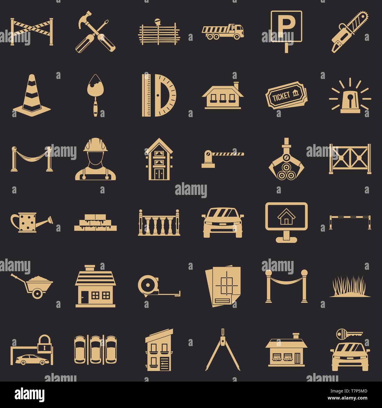 Equipment icons set, simle style Stock Vector Image & Art - Alamy