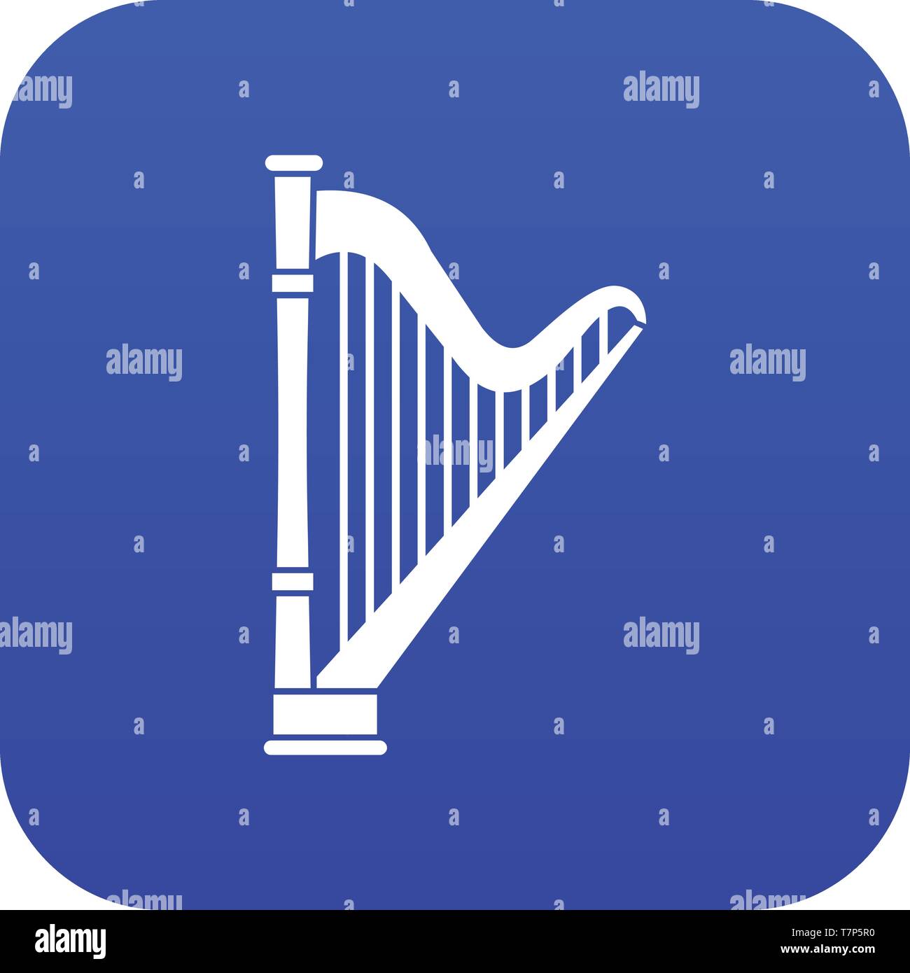 Harp icon digital blue Stock Vector Image & Art - Alamy