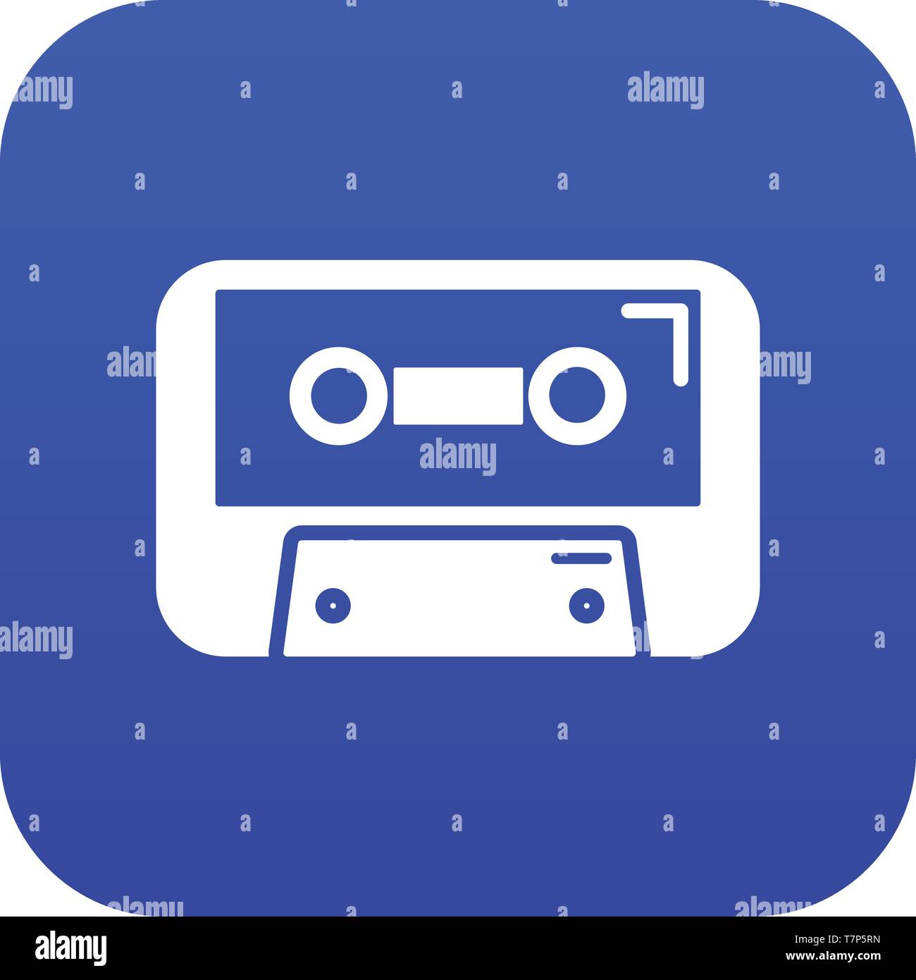 Cassete tape icon blue vector Stock Vector Image & Art - Alamy
