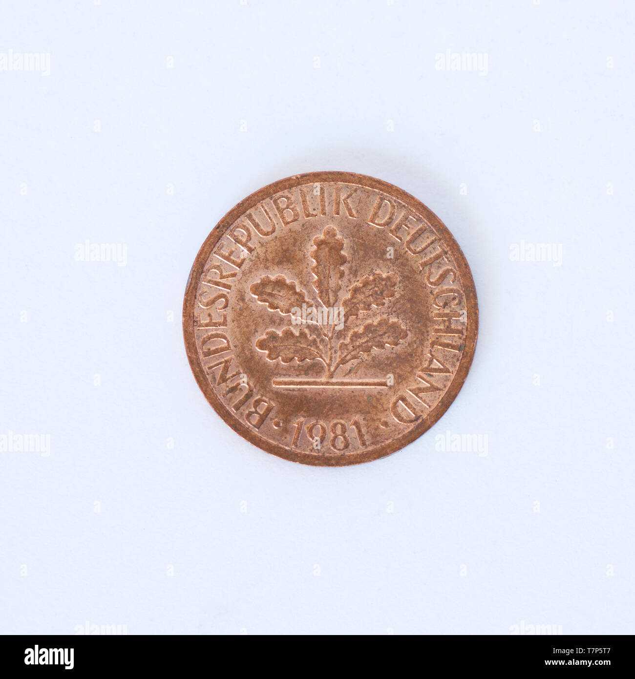 German coin - 1 Pfennig 1981 Stock Photo - Alamy