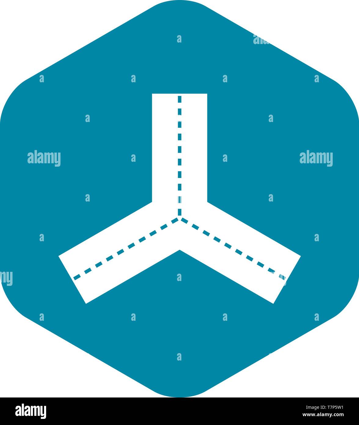 Three roads icon, simple style Stock Vector Image & Art - Alamy