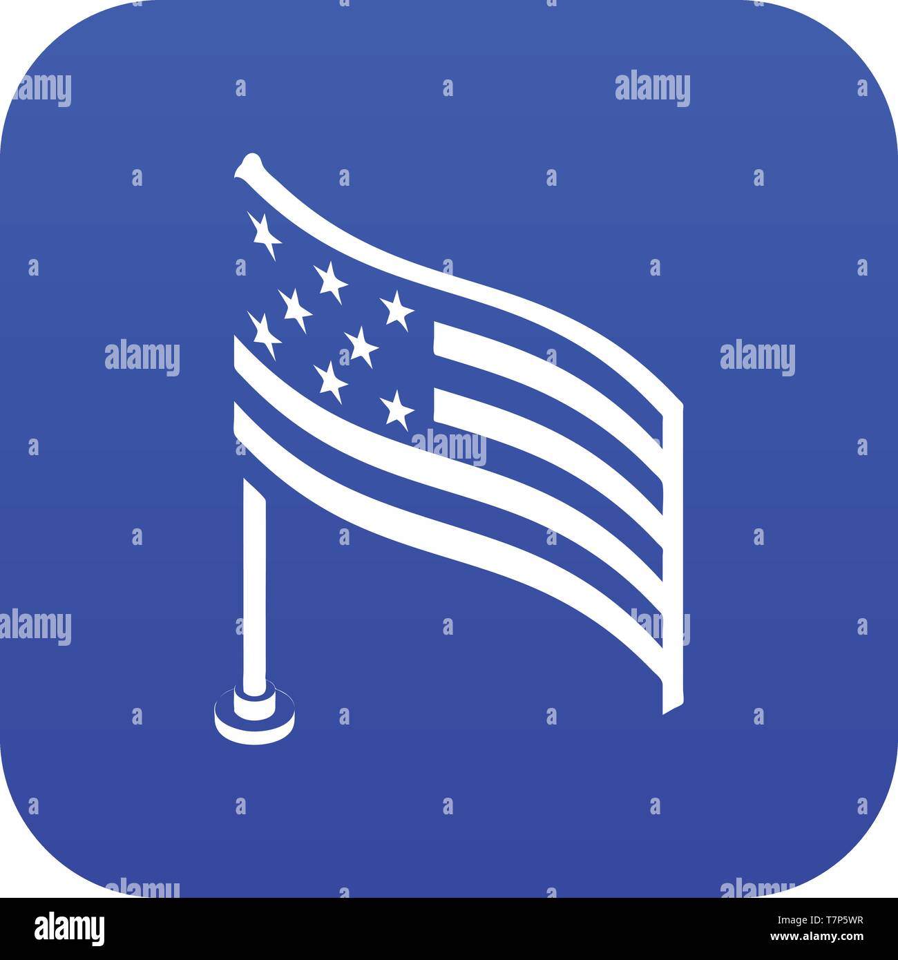 American flag icon blue vector Stock Vector Image & Art - Alamy