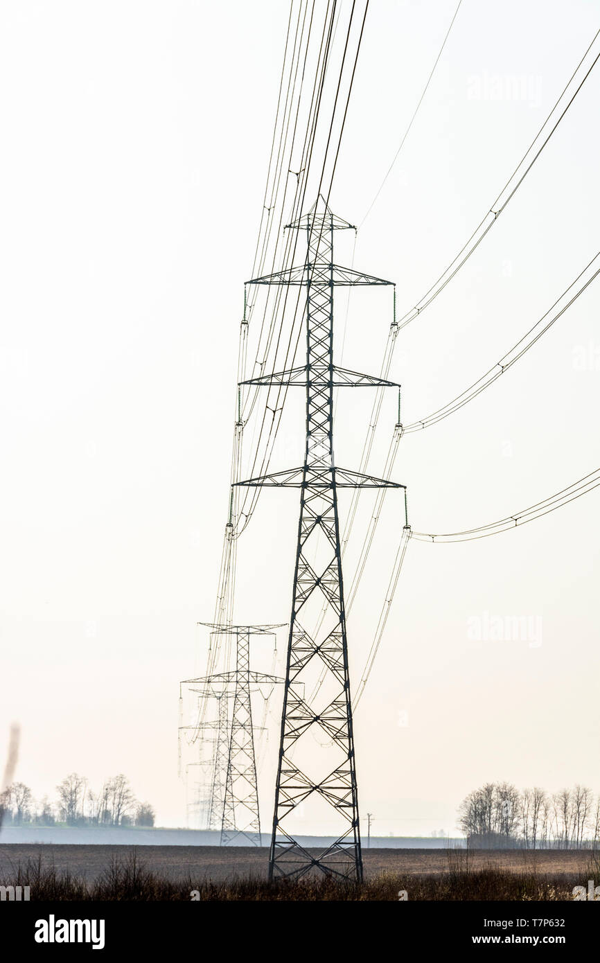 Electricity Pylons France High Resolution Stock Photography and Images ...