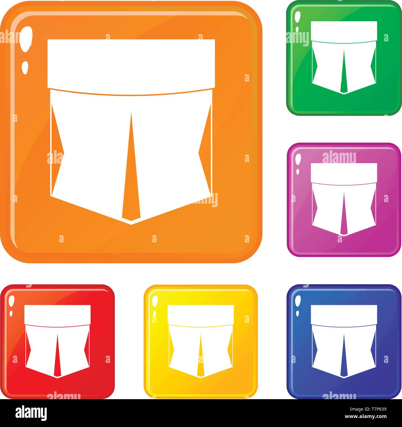 Pocket icons set vector color Stock Vector Image & Art - Alamy