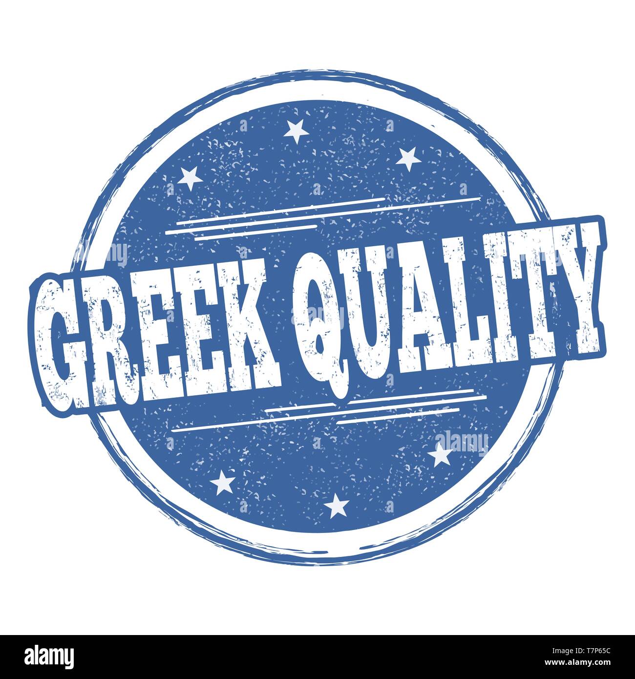 Greek quality sign or stamp on white background, vector illustration ...