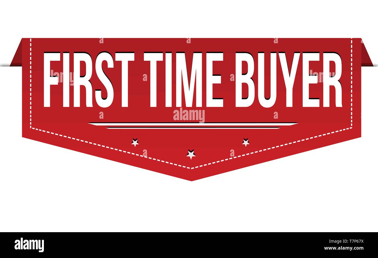 First time buyer banner design on white background, vector illustration ...