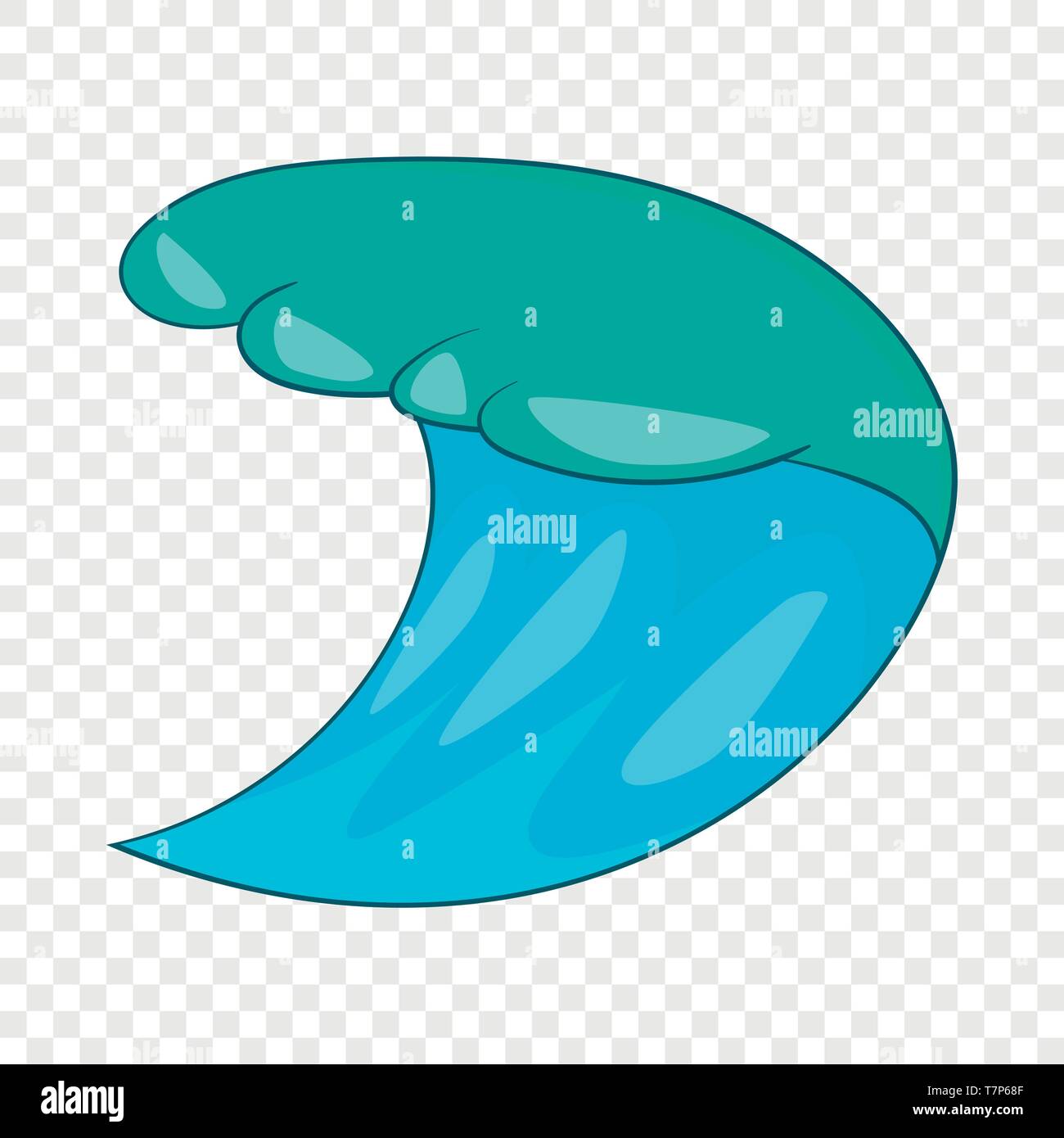 Blue ocean wave icon, cartoon style Stock Vector Image & Art - Alamy