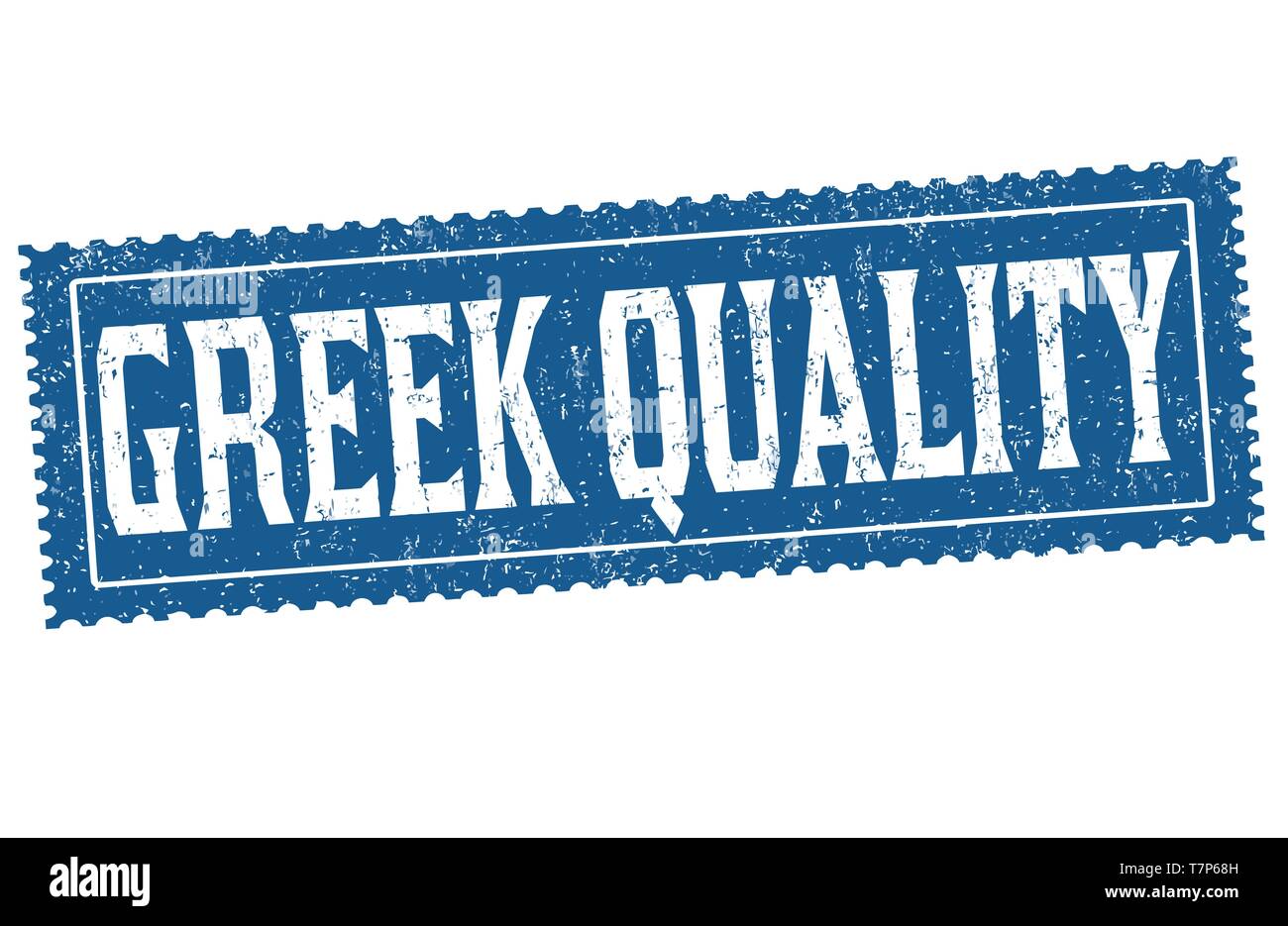 Greek quality sign or stamp on white background, vector illustration ...