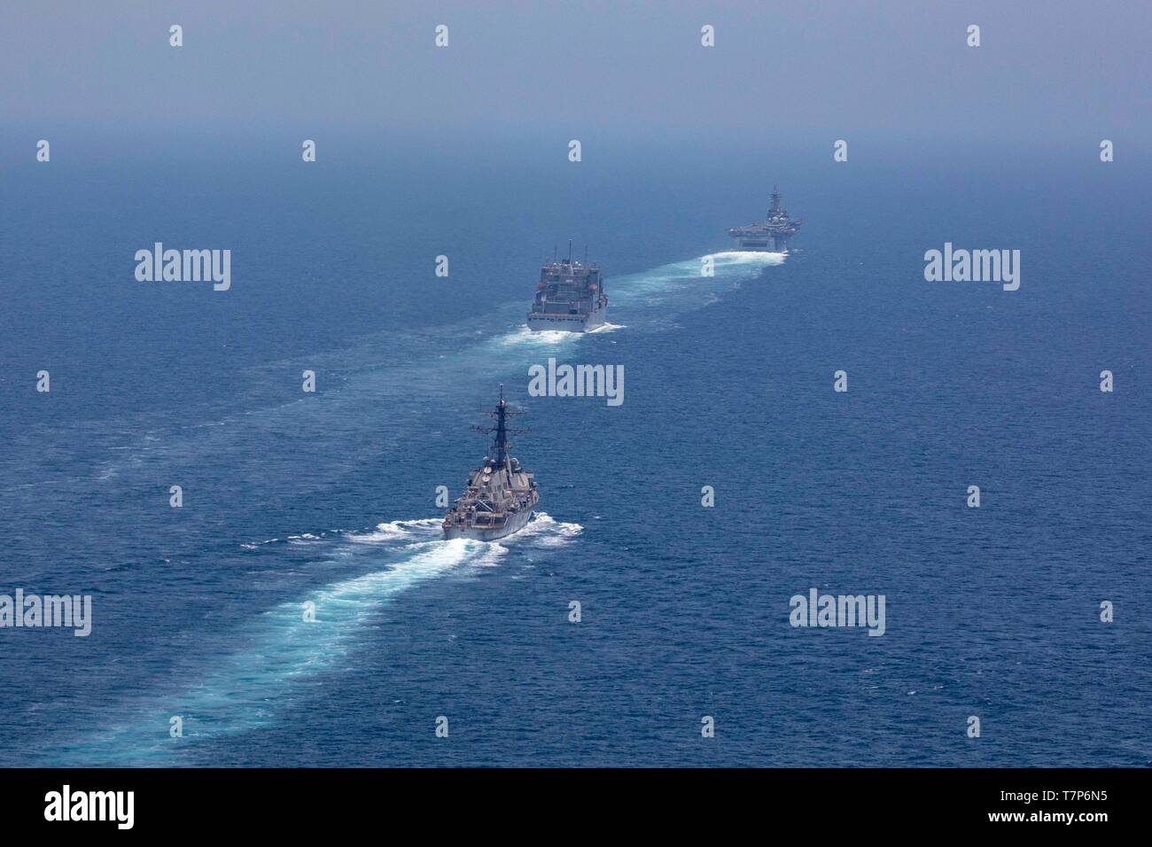 190507-N-YH603-1124 STRAIT OF HORMUZ (May 7, 2019) The Arleigh Burke ...