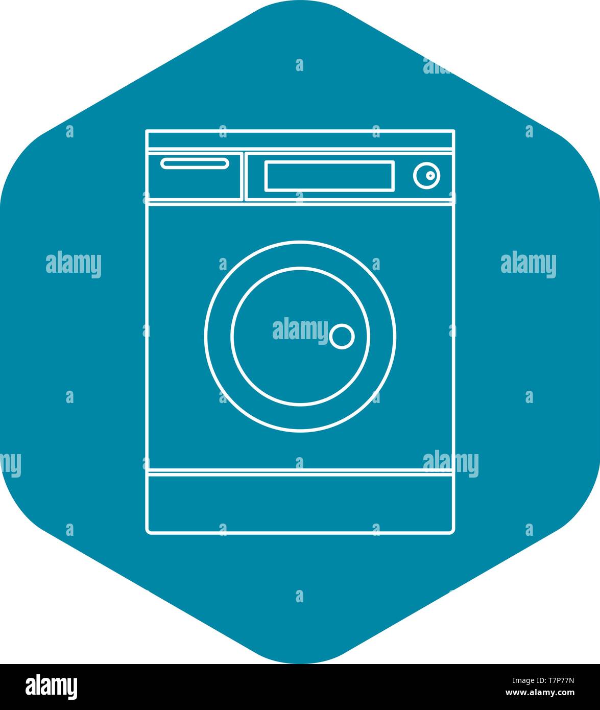 Washing machine icon, outline style Stock Vector Image & Art - Alamy