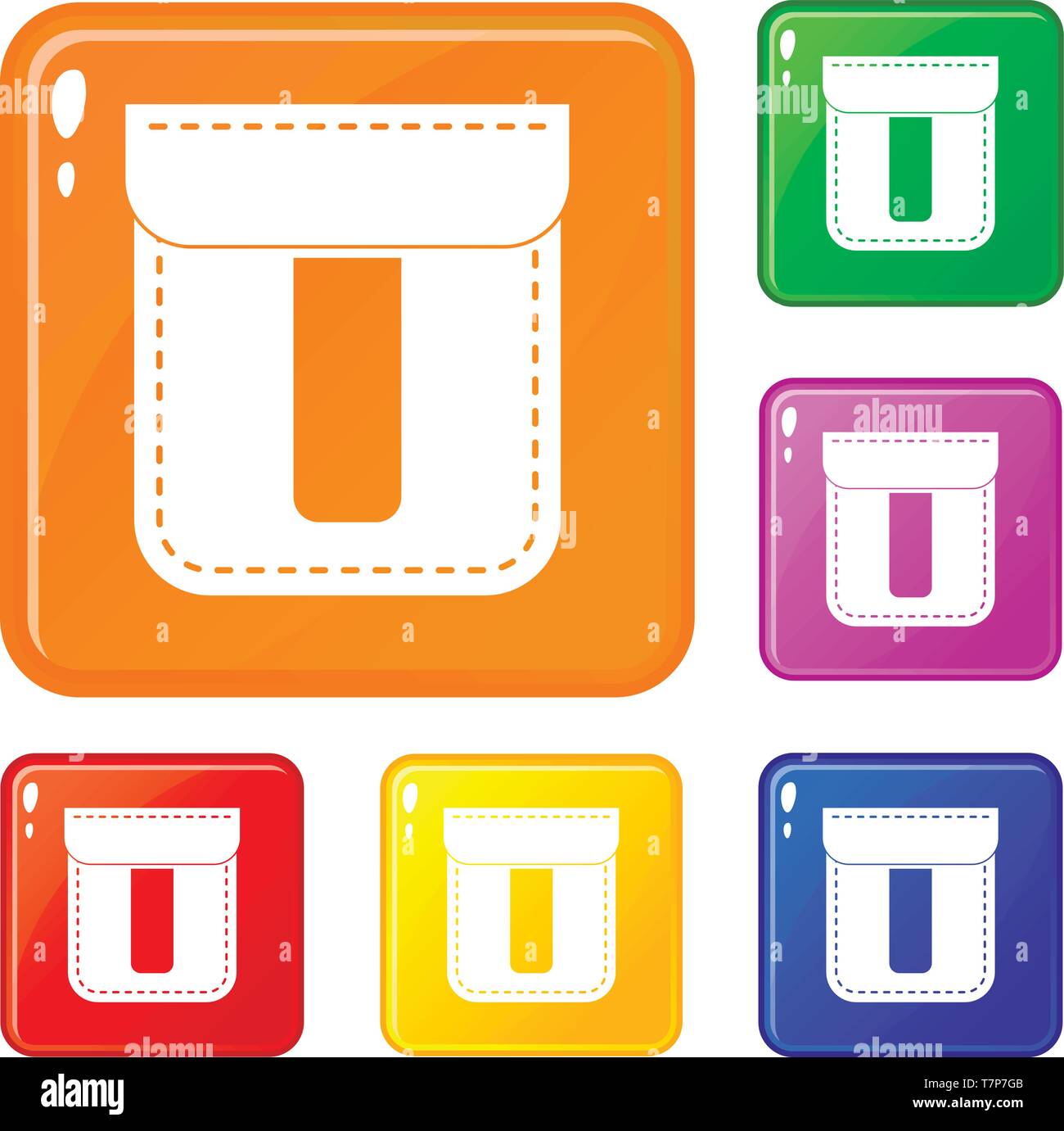 Black pocket icons set vector color Stock Vector Image & Art - Alamy