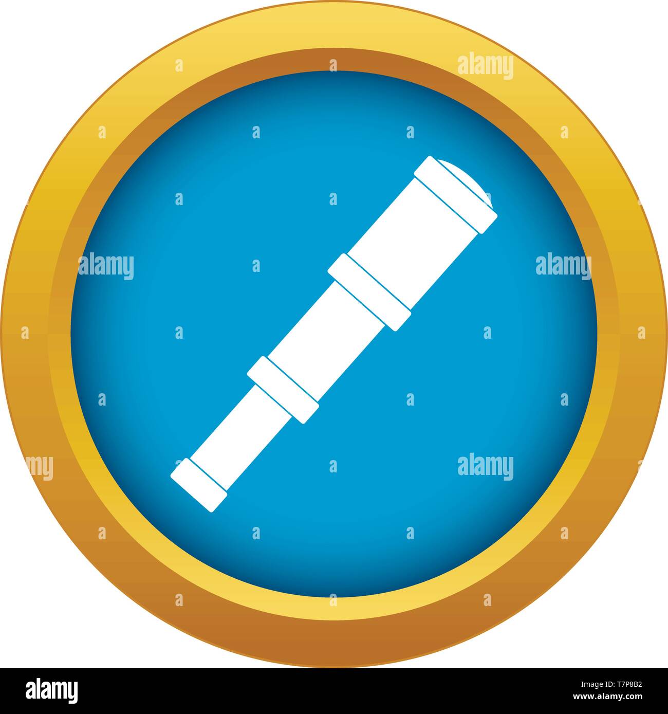 Spyglass icon blue vector isolated Stock Vector Image & Art - Alamy