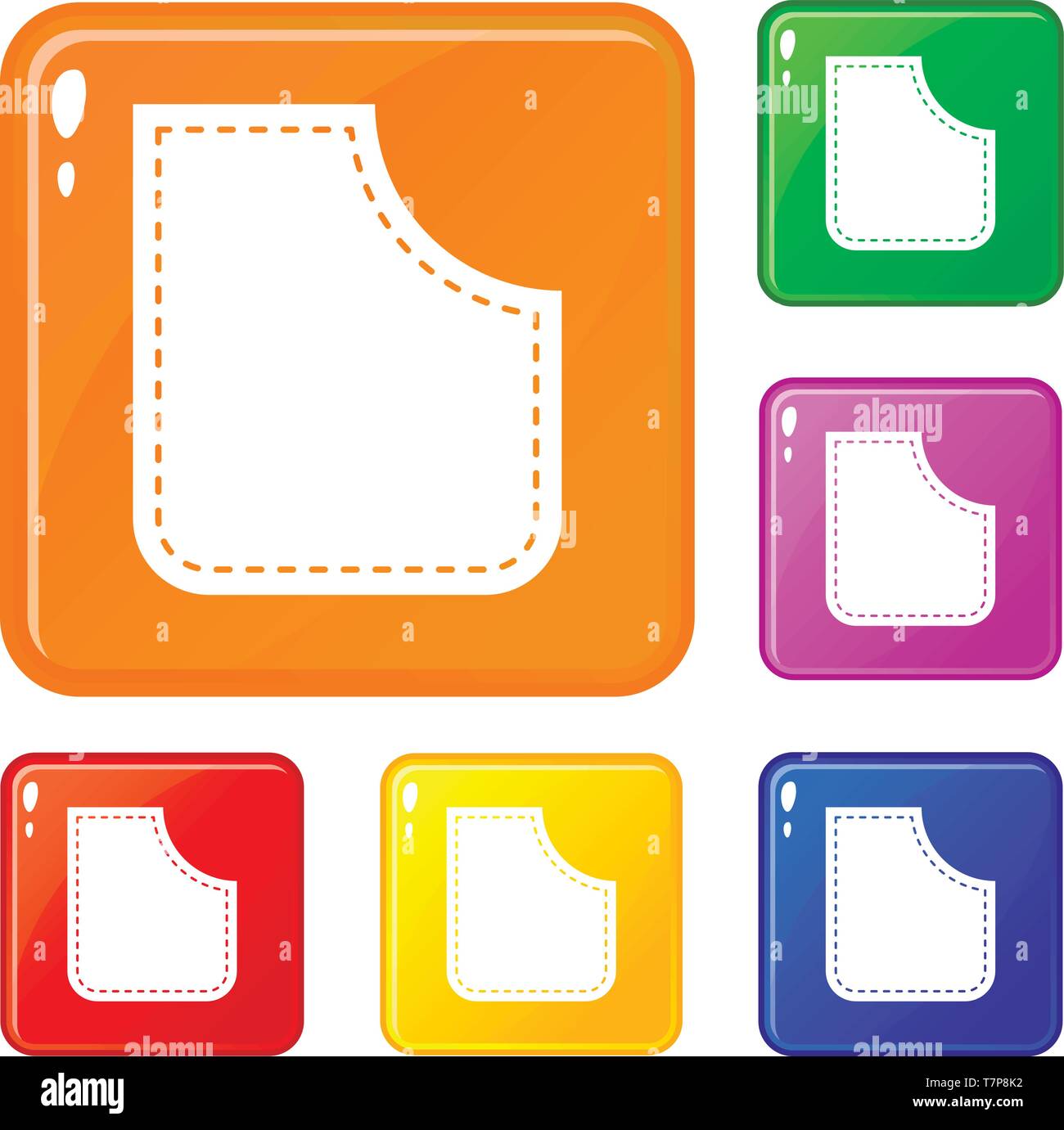 Abstract pocket icons set vector color Stock Vector Image & Art - Alamy