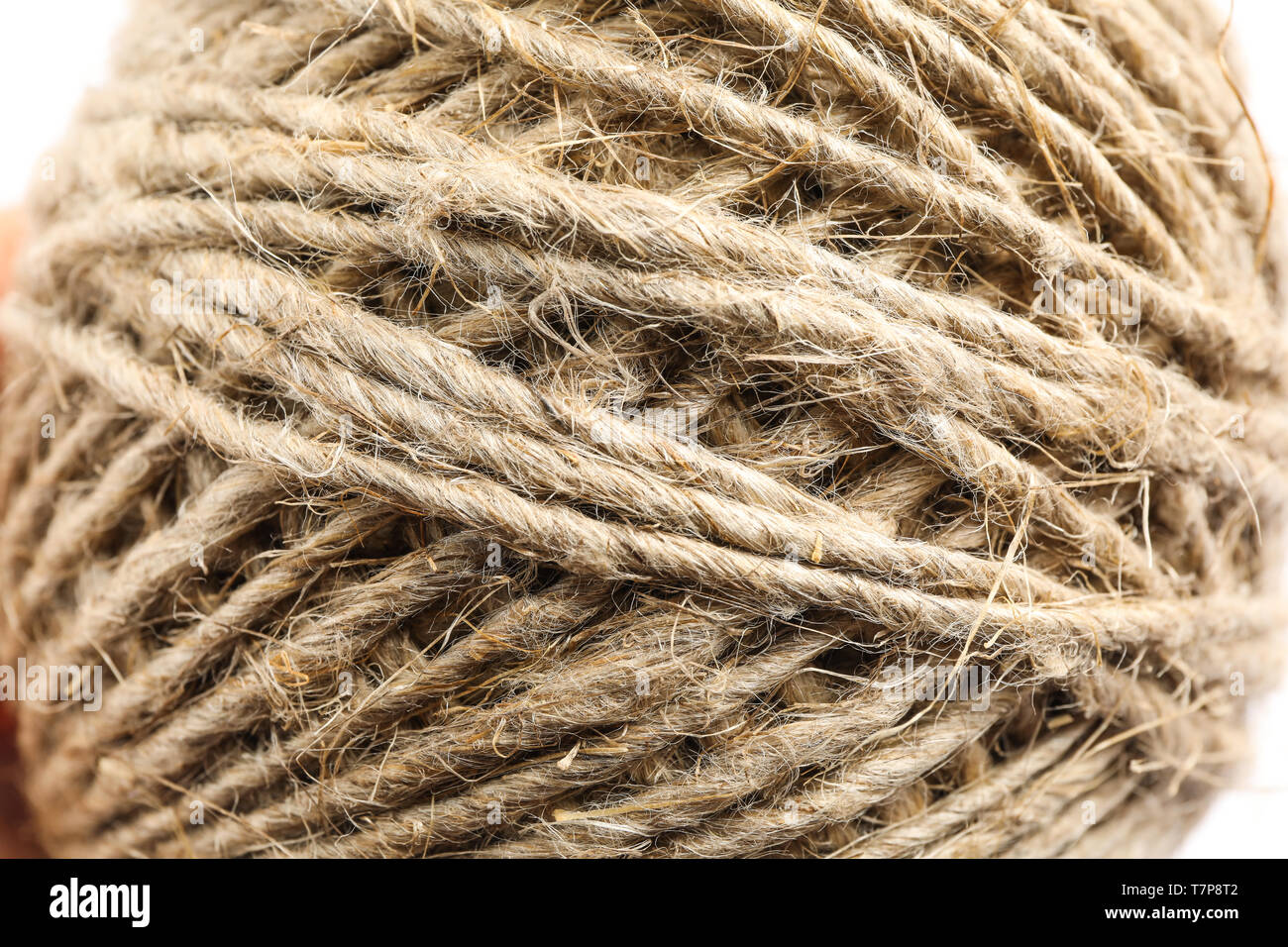 Spool of hemp rope as background. Organic material Stock Photo - Alamy