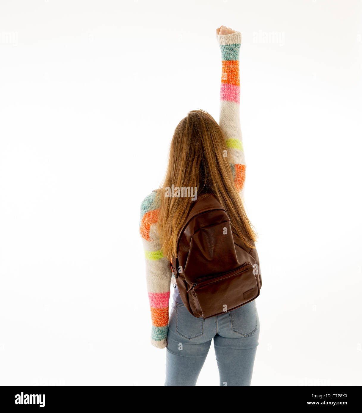 School girl back view teenager hi-res stock photography and images - Alamy