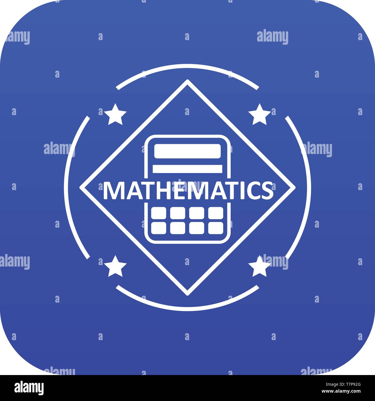 Mathematics icon blue vector Stock Vector Image & Art - Alamy