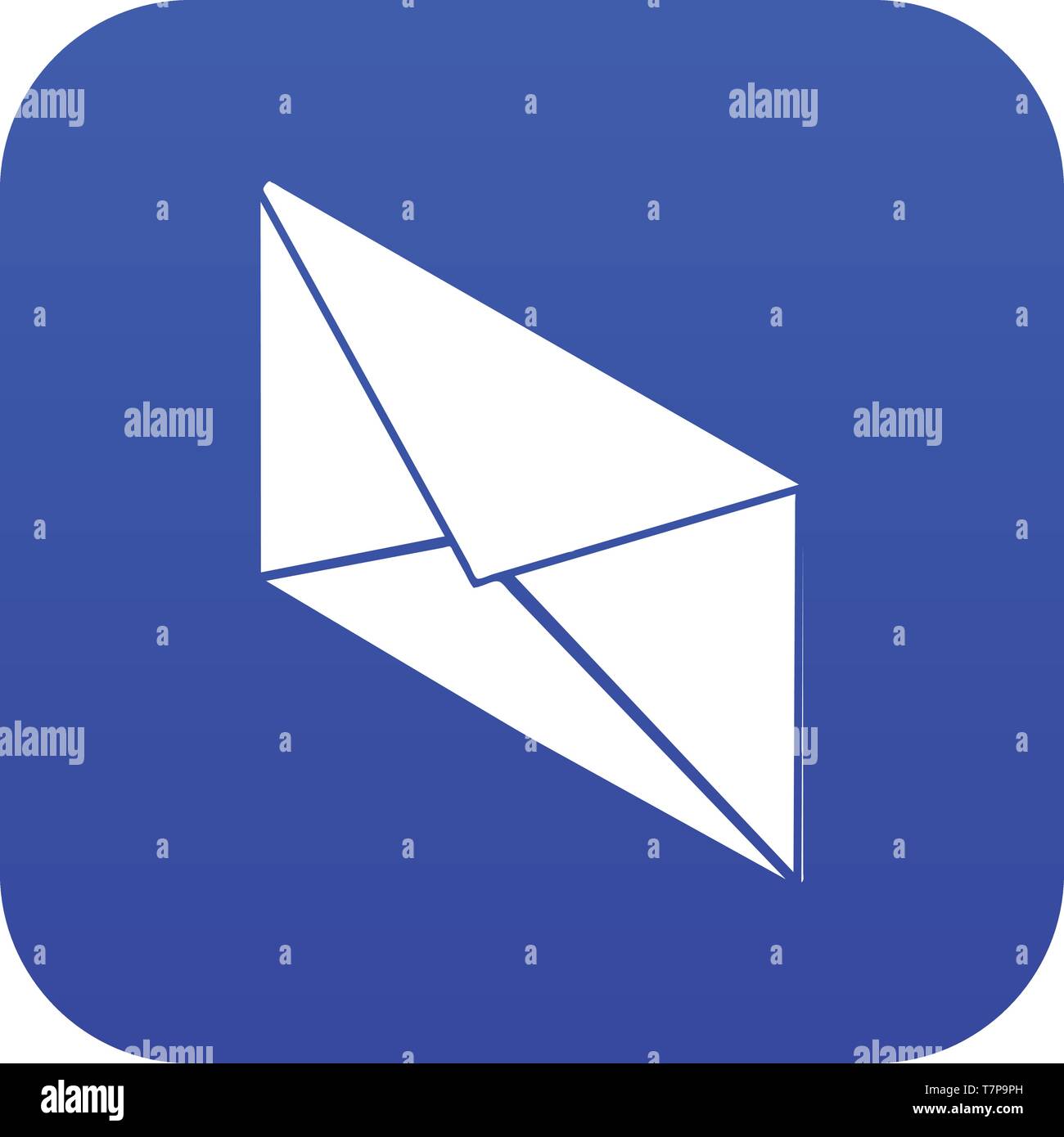 Postal letter icon blue vector Stock Vector Image & Art - Alamy