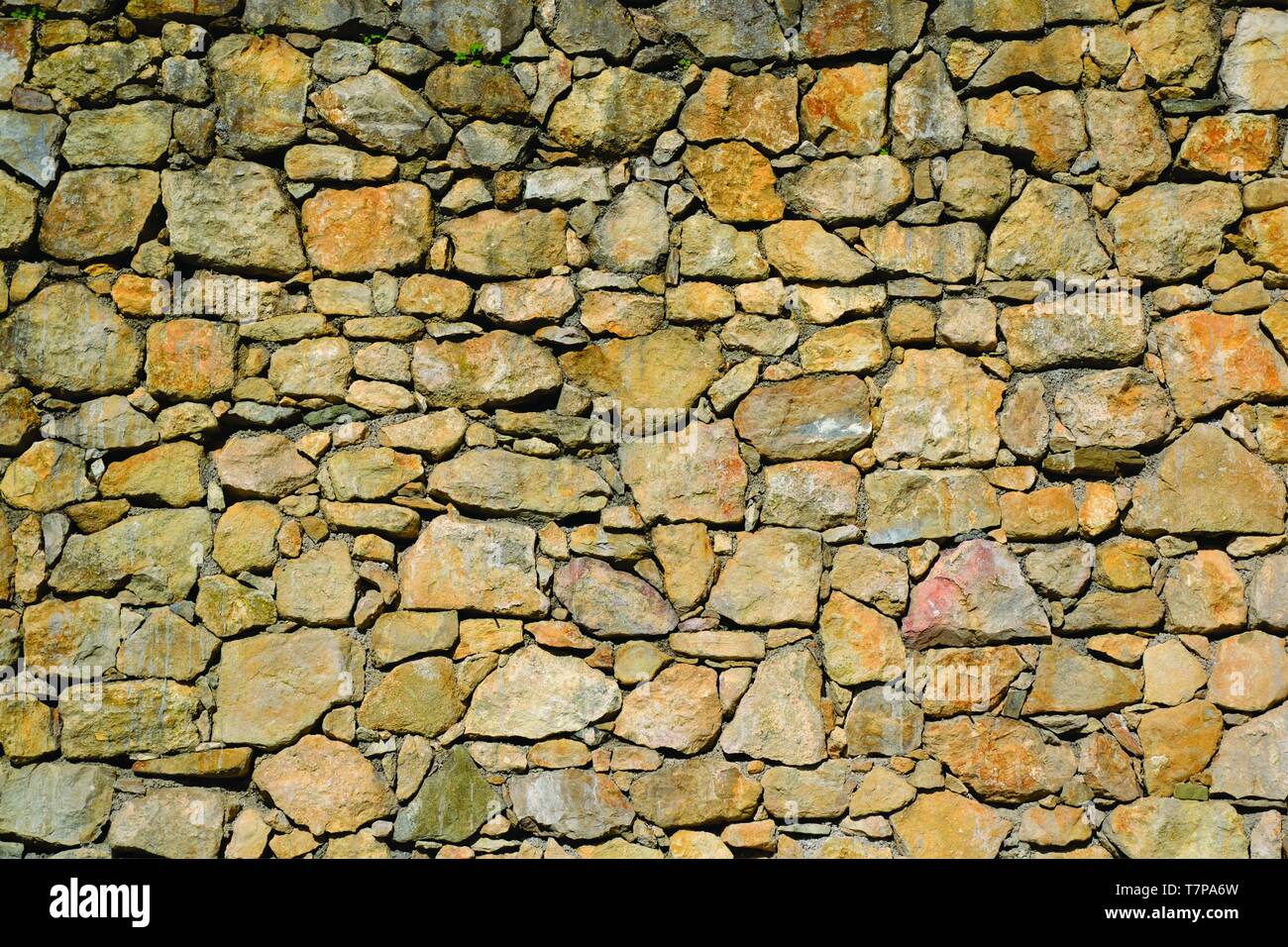 Old stone wall Stock Photo - Alamy