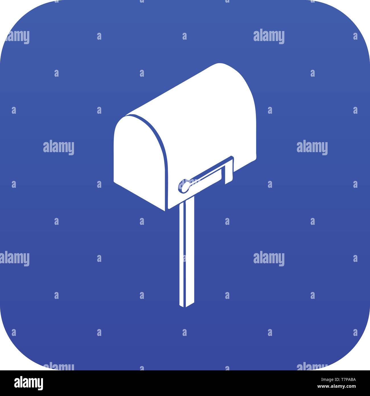 House postbox icon blue vector Stock Vector Image & Art - Alamy