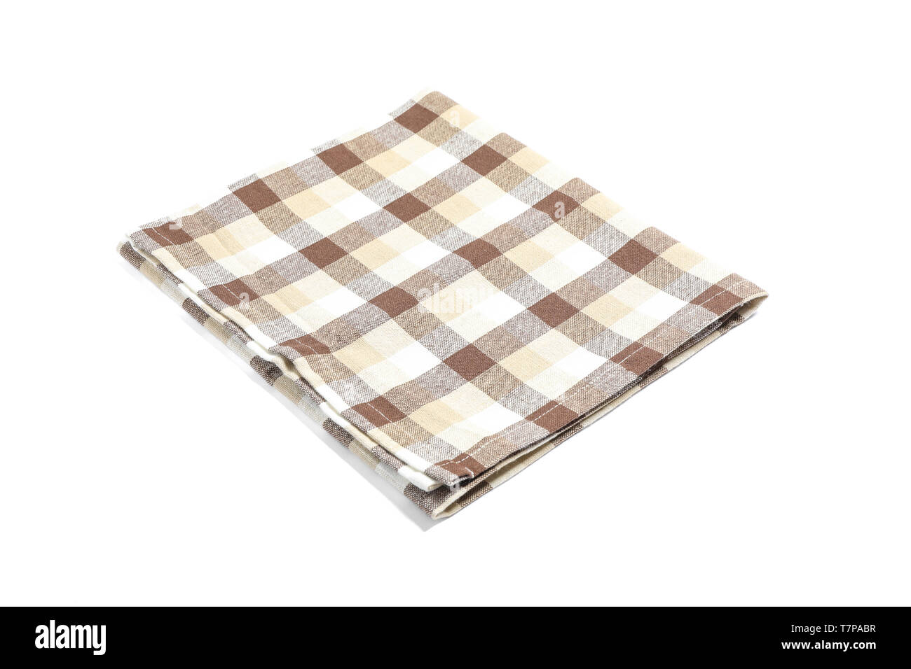 Folded fabric napkin isolated on white background Stock Photo - Alamy