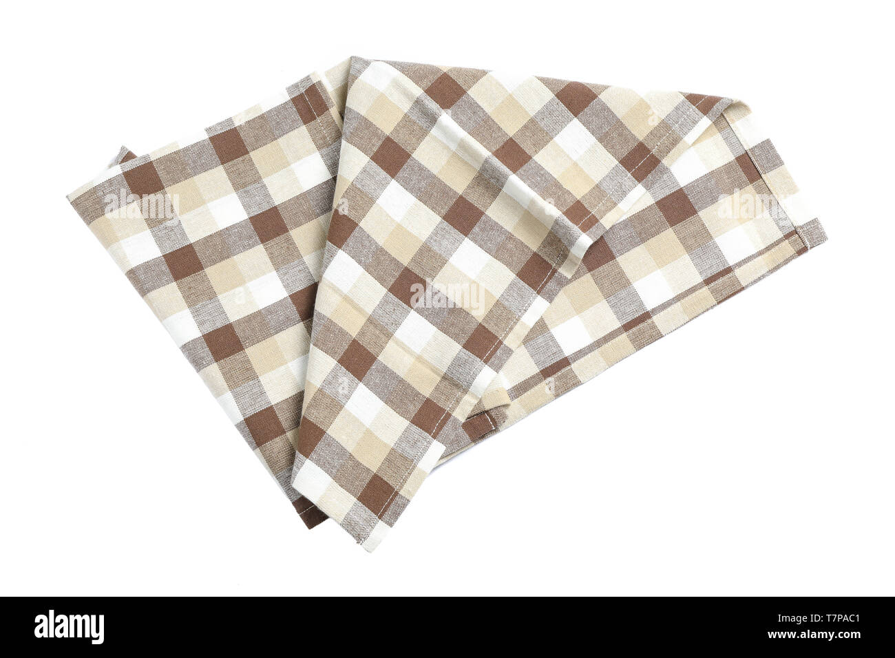Folded fabric napkin isolated on white background Stock Photo - Alamy