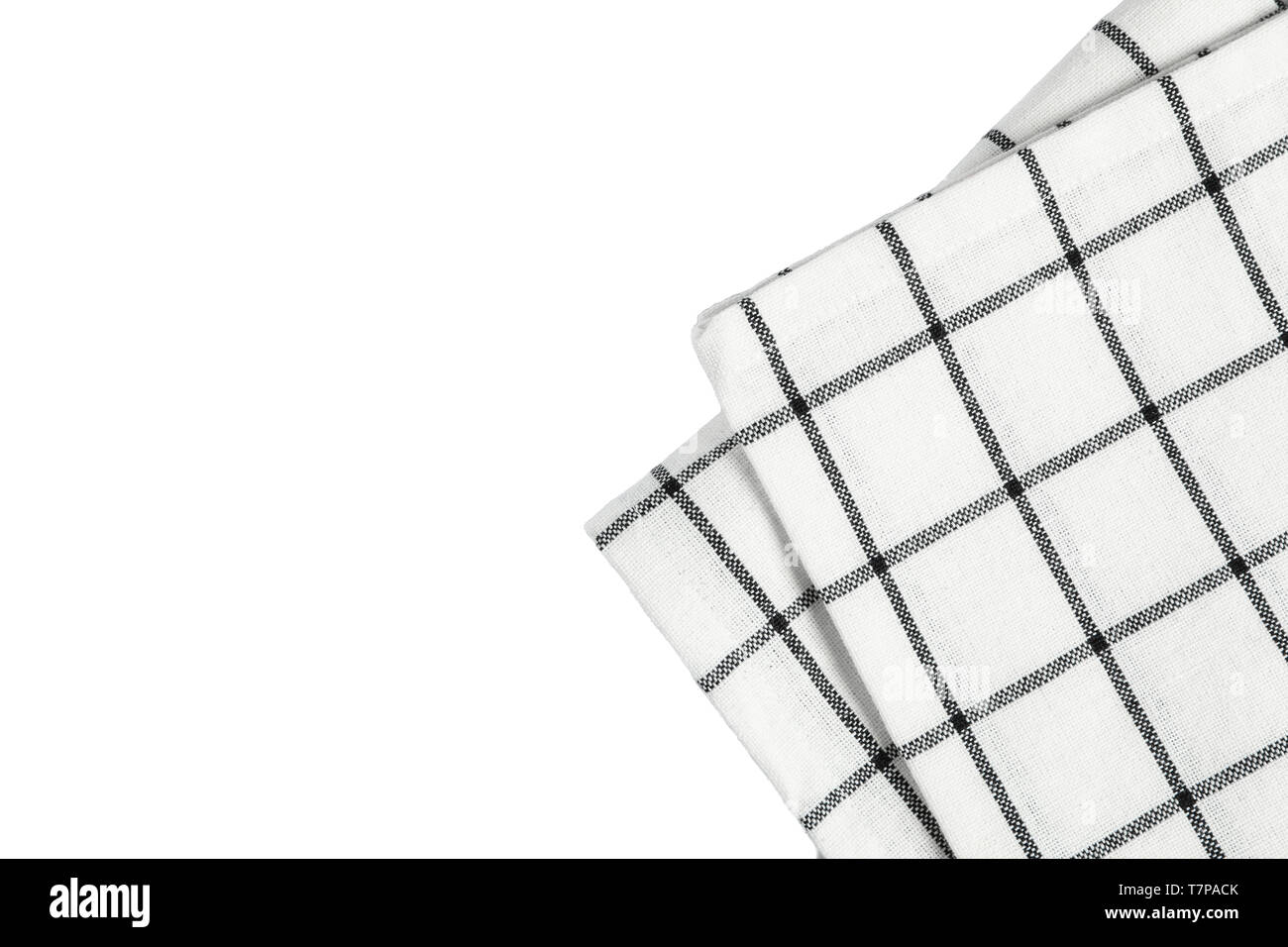 Folded fabric napkin isolated on white background Stock Photo - Alamy