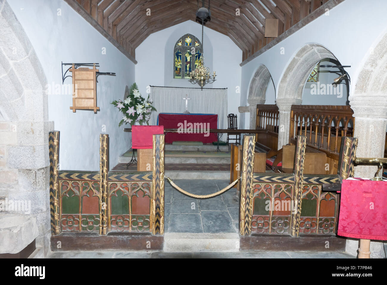 St Enodoc Church. The church is situated in sand dunes east of Daymer ...