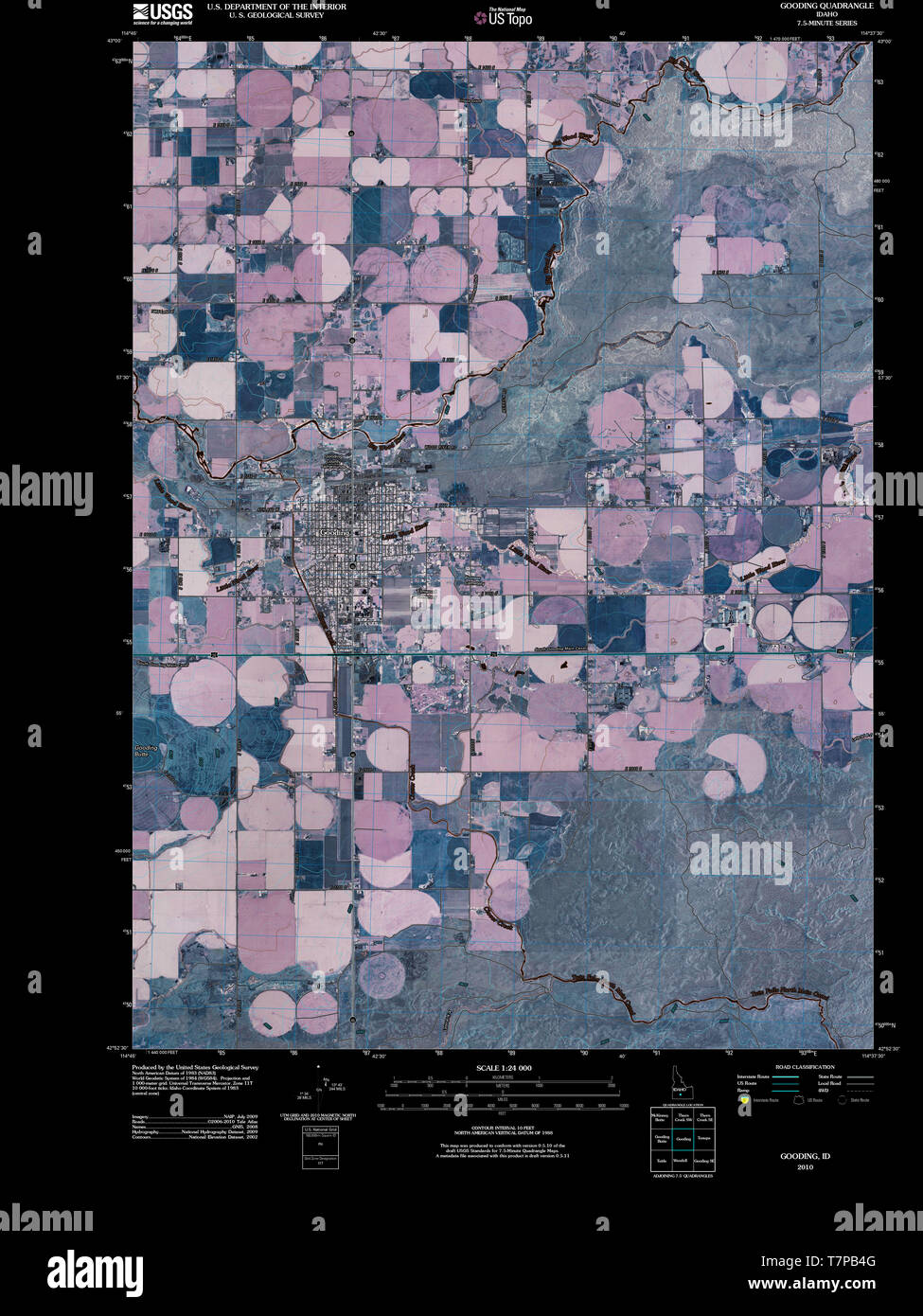 Map of gooding idaho hi-res stock photography and images - Alamy