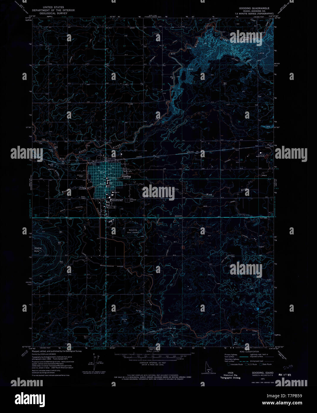 Map of gooding idaho hi-res stock photography and images - Alamy