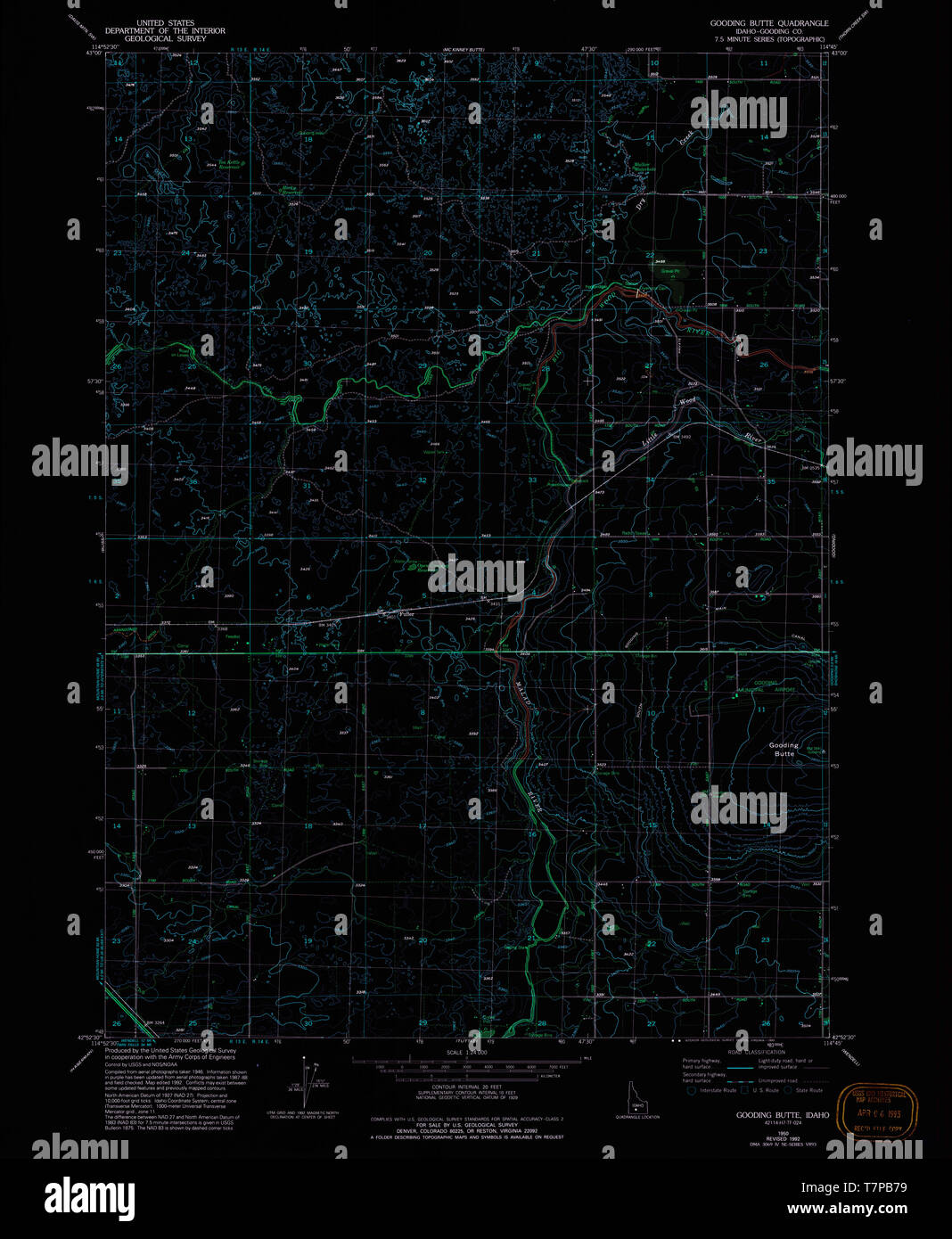 Map of gooding hi-res stock photography and images - Alamy