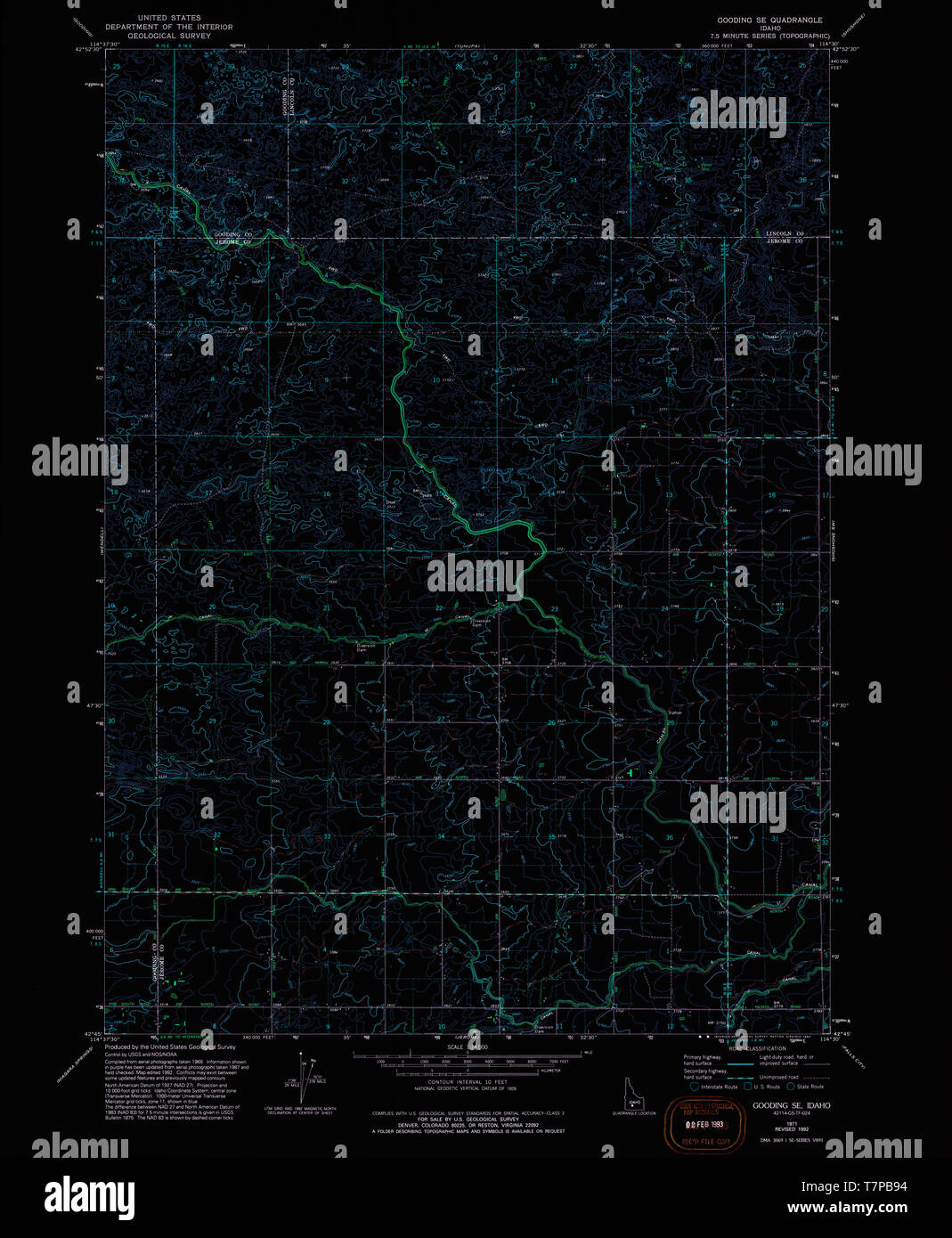 Map of gooding idaho hi-res stock photography and images - Alamy