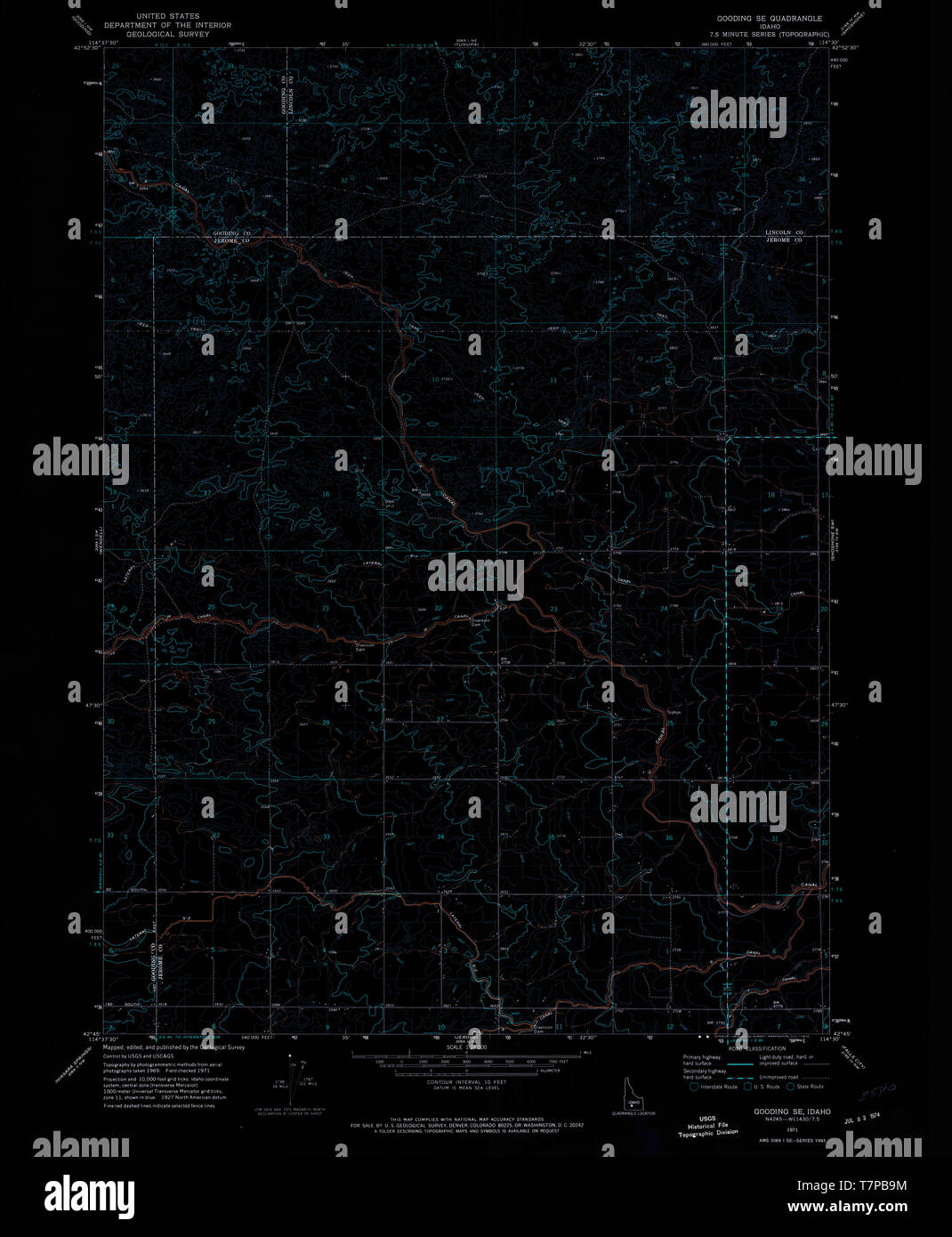 Map of gooding idaho hi-res stock photography and images - Alamy