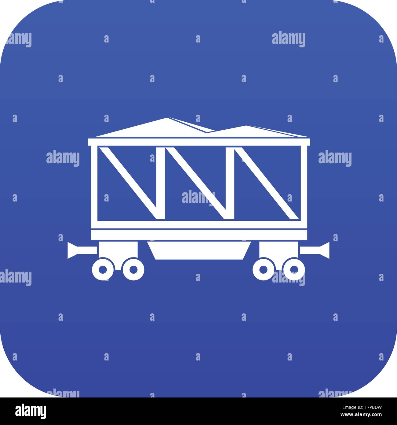 Railway wagon icon digital blue Stock Vector Image & Art - Alamy