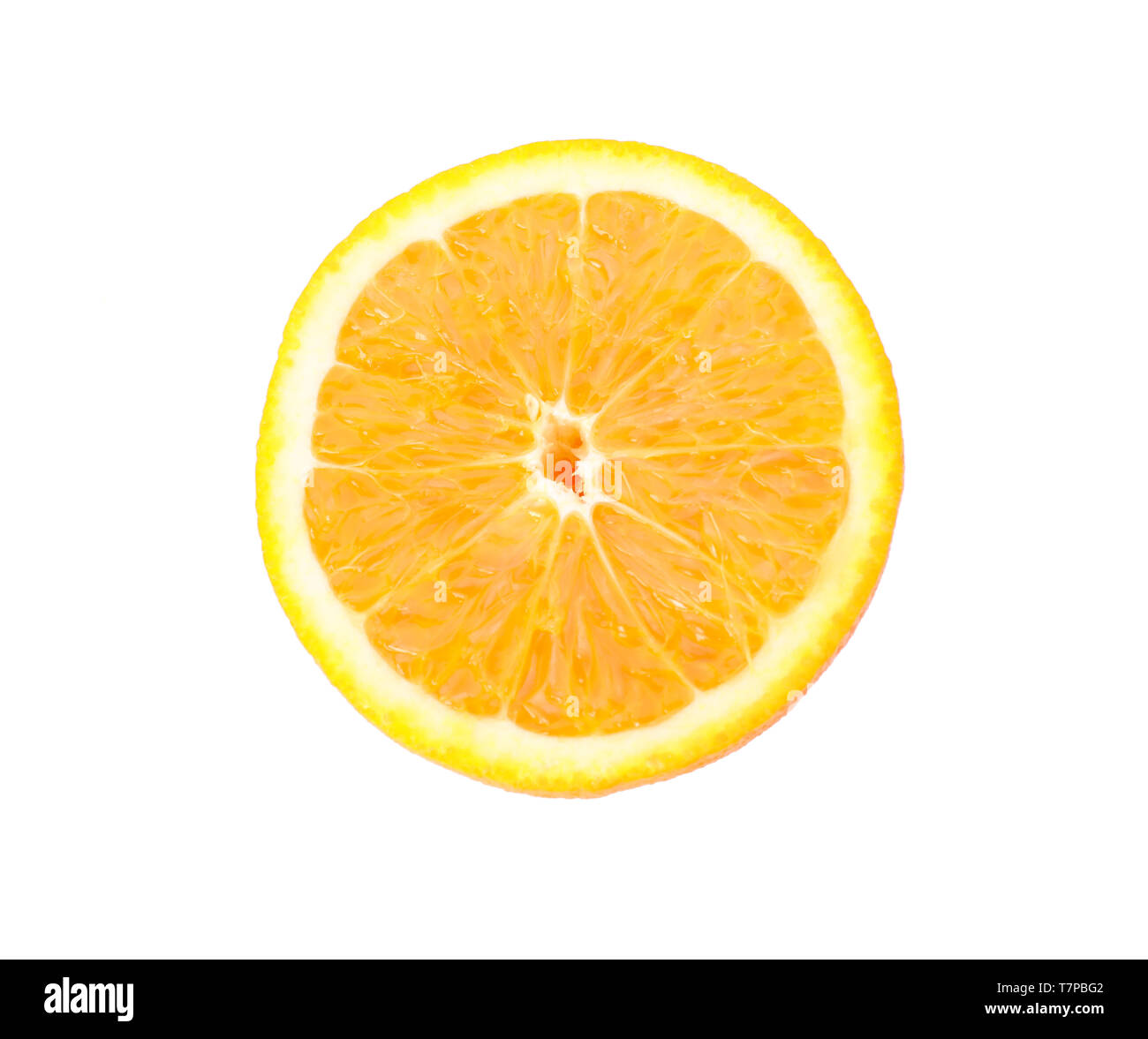 Half orange isolated on white background. Citrus food Stock Photo - Alamy