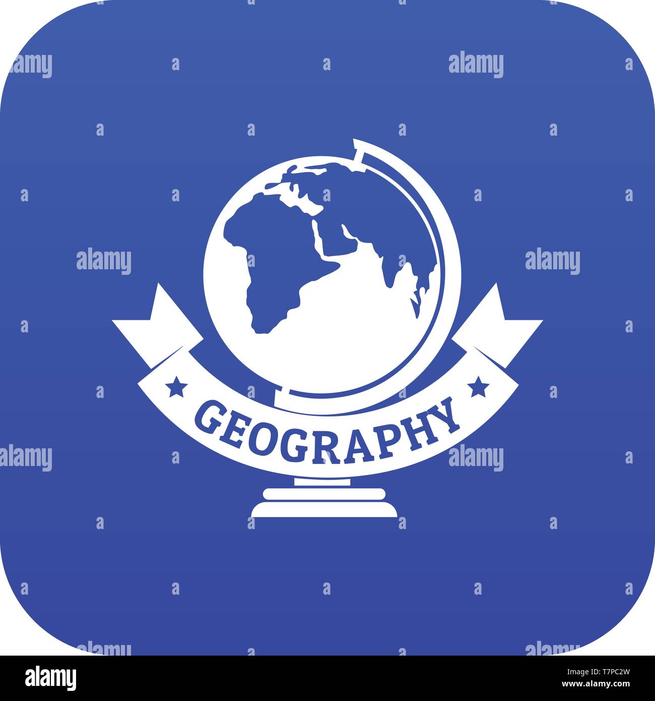 Geography icon blue vector Stock Vector Image & Art - Alamy