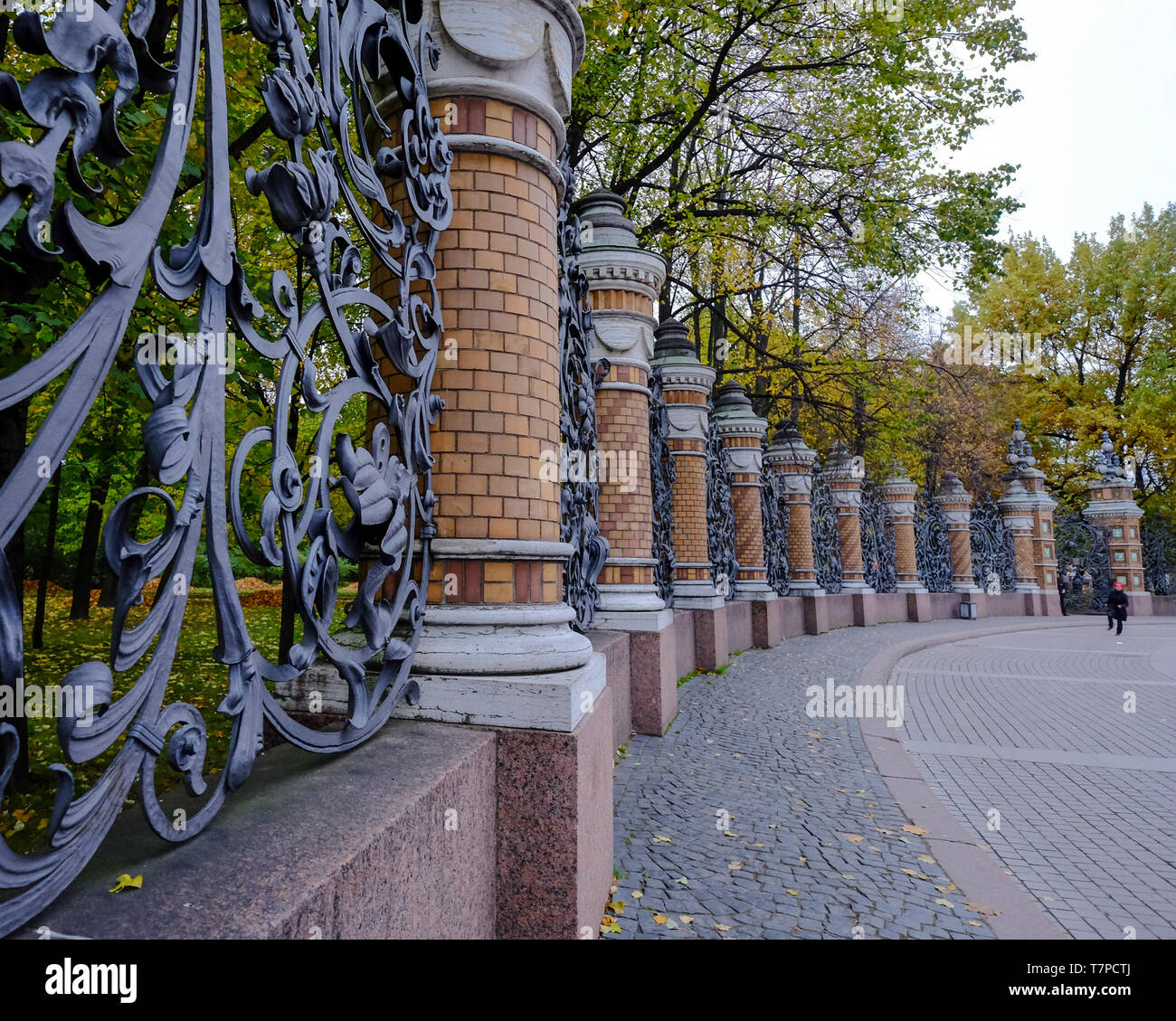 Ancient fence of old palace in St. Petersburg, Russia. Saint Petersburg ...