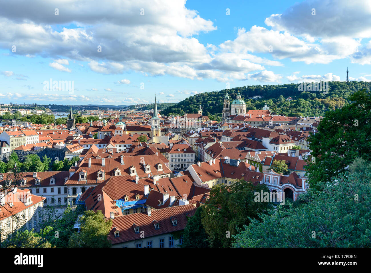 Amazing Prague Landscape taken from the Prague Castle Complex Stock ...