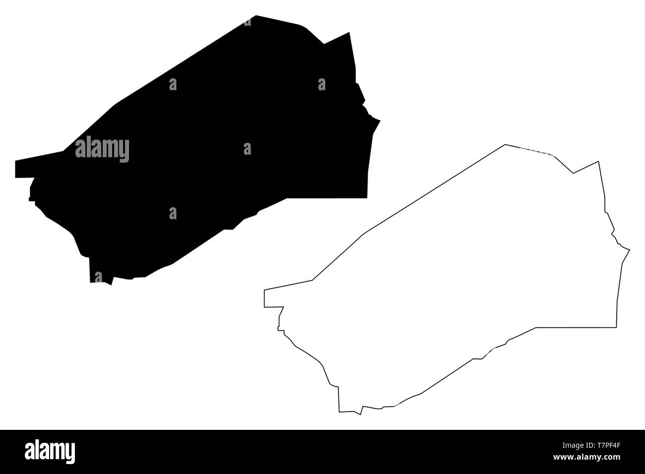 Agadez Region (Regions of Niger, Republic of the Niger) map vector ...