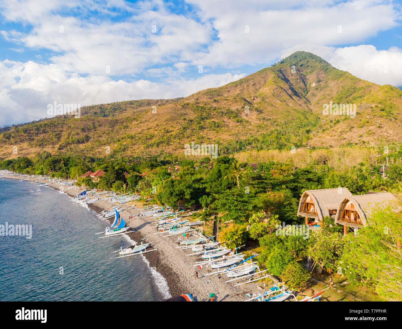 Indonesia, East Bali, Amlapura, Amed Coast, Selang Beach or White Sand ...