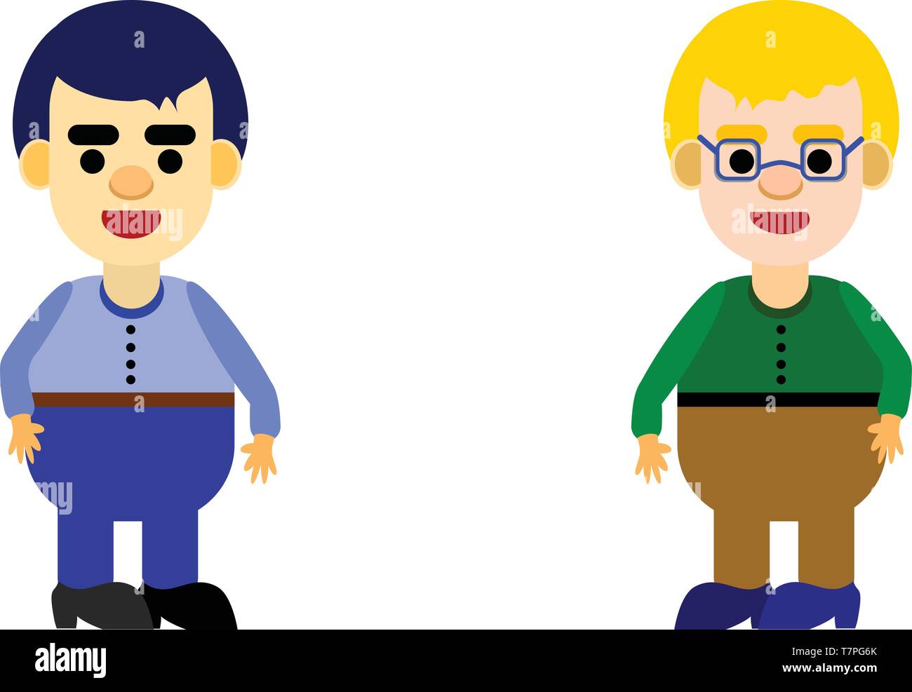 Cartoon Two Face People