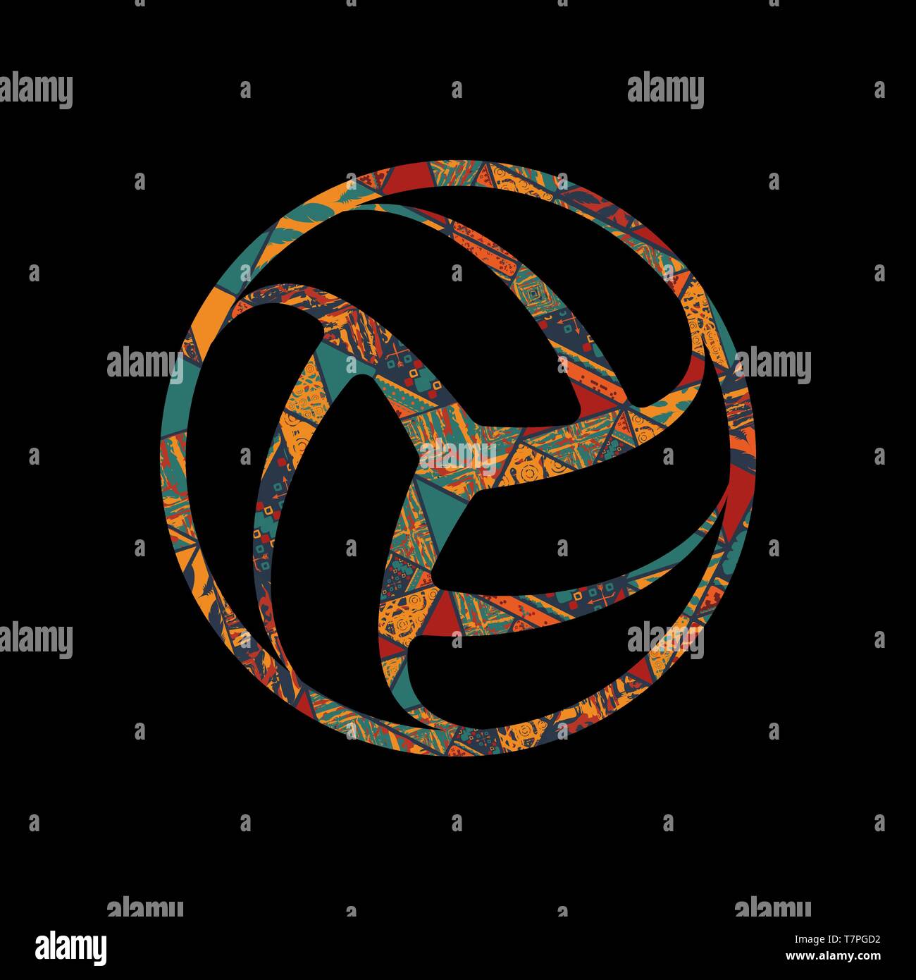 Black silhouette color volleyball ball hi-res stock photography and ...