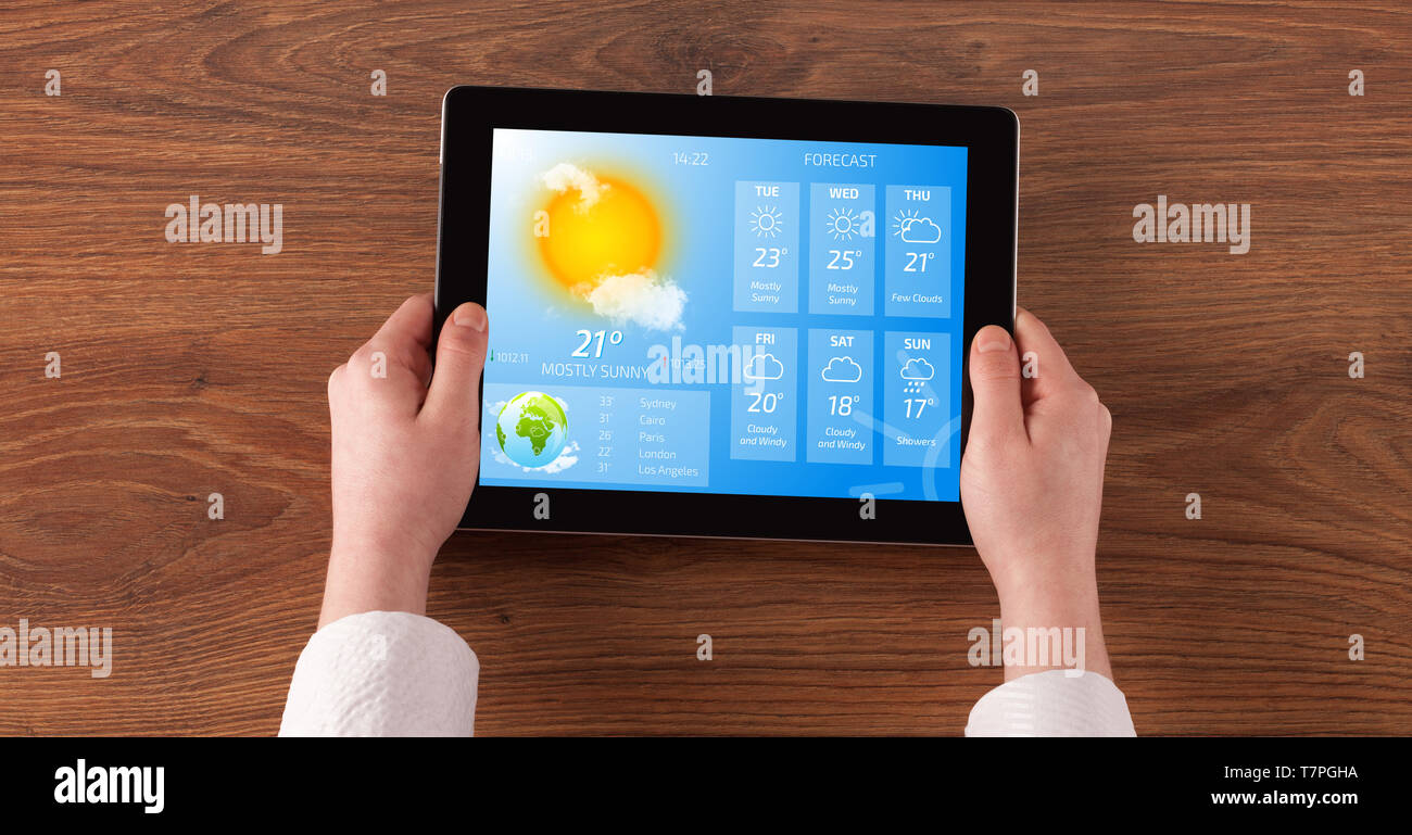 Weather forecast of rain fahrenheit hi-res stock photography and images ...