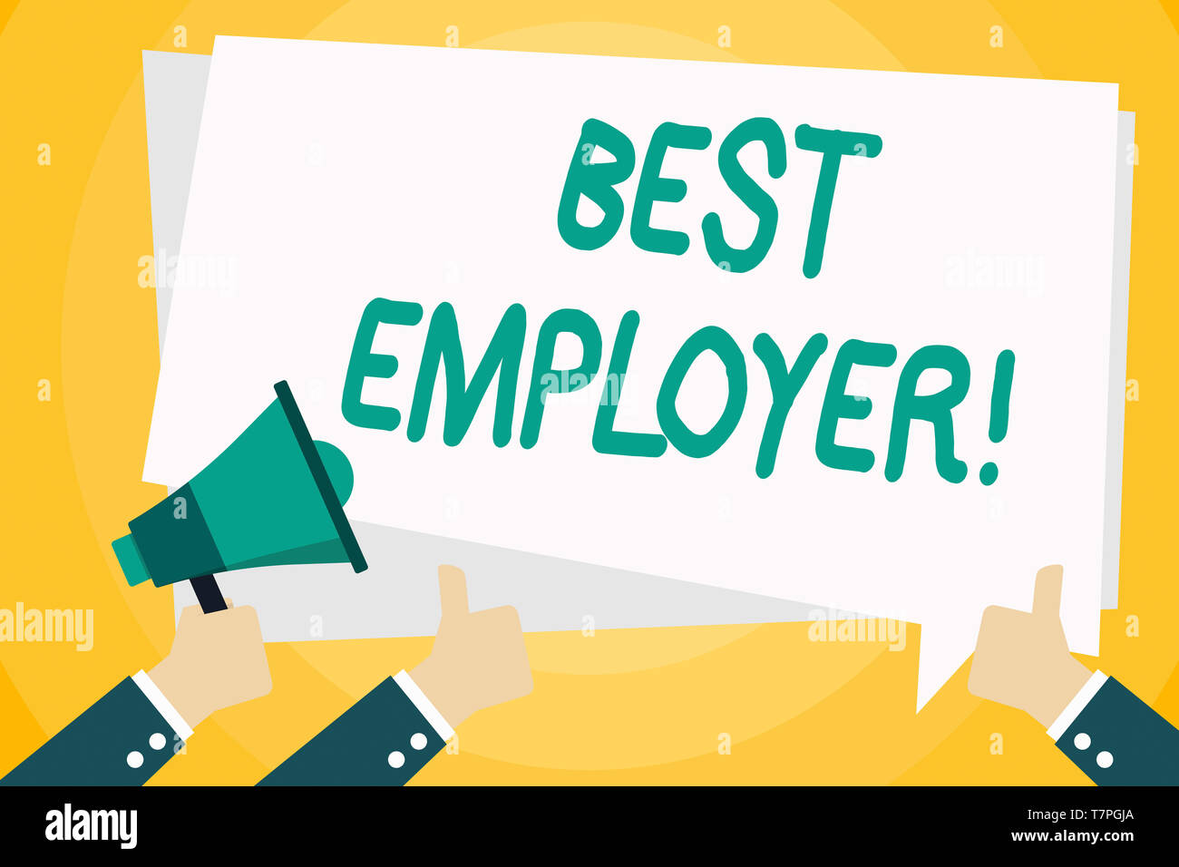 Text sign showing Best Employer. Business photo text creating a culture ...